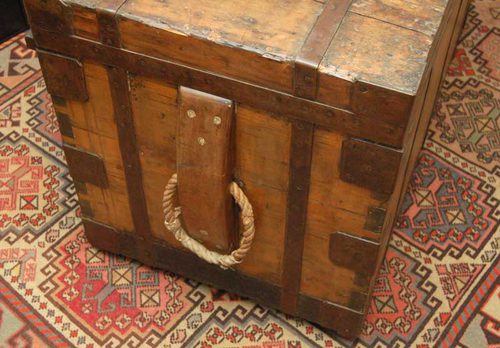 19thC Metal Banded Royal Navy Sea Chest - Antiques Atlas