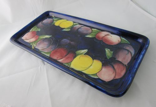 Antiques Atlas - Moorcroft Plum Wisteria Tray C1940-50