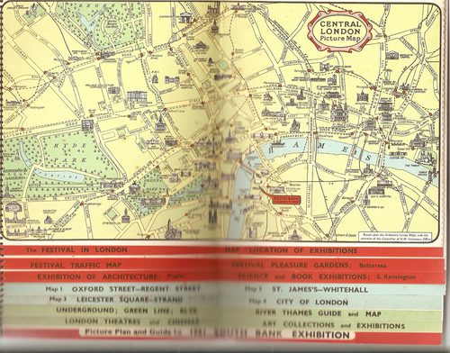 Antiques Atlas - Map Guide Festival Of Britain 1951